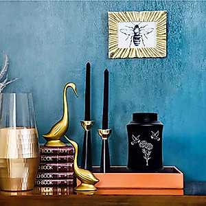 Floral Funeral Urns Black Home Decorative Urns for Ashes Men Female Large Cremation Urn,Sharing Urns for Cemetery Burial or Niche with Black Velvet Bag