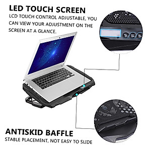 Abaodam Heat Sink Laptop Lap Cooler Laptop Mount Notebook Cooler USB Laptop Cooler Laptop Stand Laptop Ventilated Support Adjustable Fan Laptop Cooler Cooling Pad diode Iron net Air s18