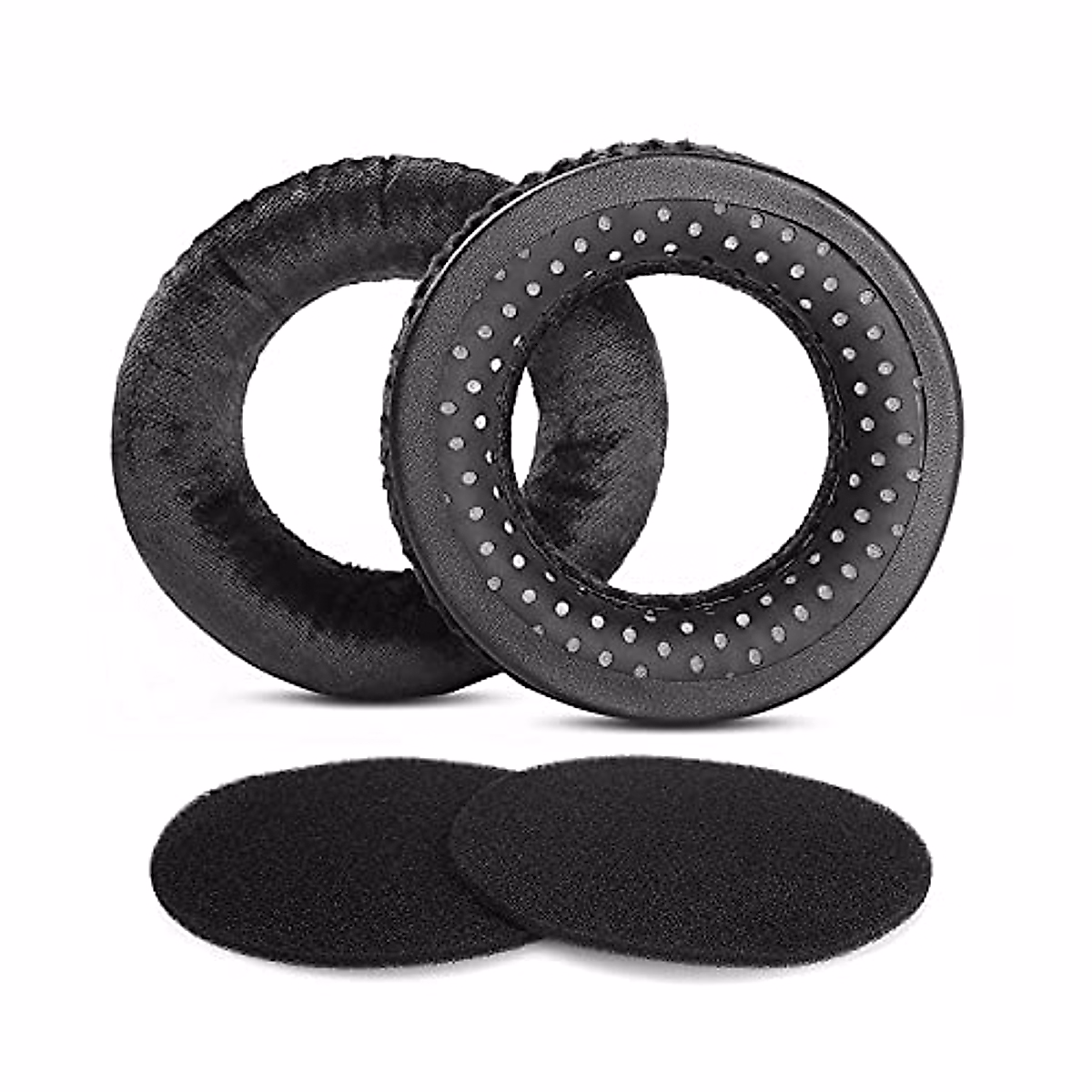 Upgrade Black Velvet Replacement Ear Cushion Earpads Compatible with Beyerdynamic DT990/dt990 pro / DT880 / DT770/PRO Headphones Memory Foam Ear Cups
