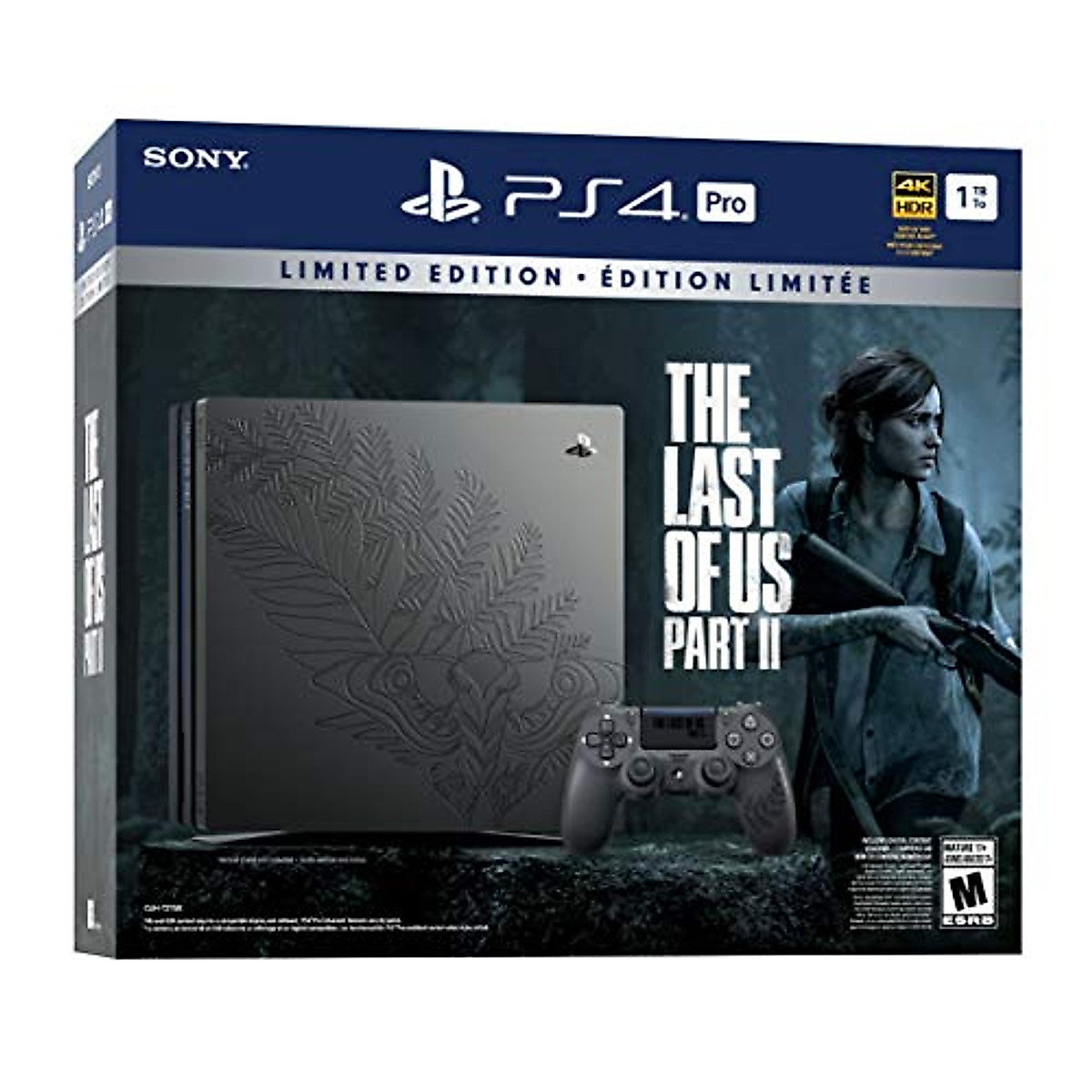 PlayStation 4 Pro 1TB Limited Edition The Last of Us Part 2 Console Bundle - Black