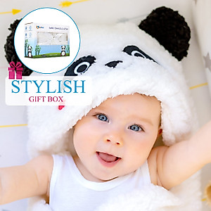 Newborn Panda Baby Swaddle Blanket 0-6 Months Cute Ultra Soft Plush Essentials Must Have Infants Girls Boys Baby Accessories Gender Neutral Stuff, Receiving Swaddling Wrap Nursery Clothe Shower Gift