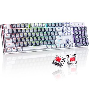104-Key RGB Backlit Mechanical Gaming Keyboard - 2.4G/USB-C/Bluetooth, Programmable, PBT Keycaps, Rechargeable