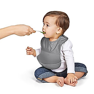 OXO Tot Roll- Up Bib 2-Pack Gray/Teal