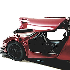 KiNSMART 2016 Pagani Huayra BC Red 5" 1:38 Scale Die Cast Metal Model Toy Car w/Pullback Action