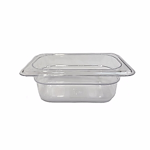 Ninth Size 2-1/2" Deep Clear Polycarbonate Food Pan, Each