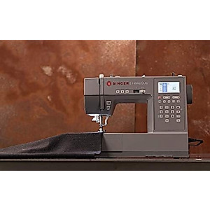 Singer Heavy Duty 6800C Sewing Machine with 586 Stitch Applications and LCD Screen Display (Gray)