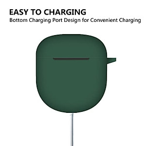 Ankersaila Case Compatible with Bose QuietComfort Earbuds II 2022,Soft Silicone Shockproof Anti-Scratch Protective Cover (Dark Green)