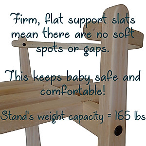 3 in 1 Natural Stand for UPPAbaby Bassinets - with Locking Casters (Read All Product Details)