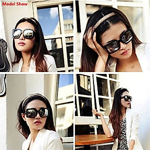 Ruihfas Fashion Sparkle 4 Rows Crystal Rhinestone Headbands Beaded Hair Hoop Band (Black)