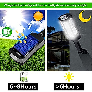 LED Outdoor Solar Street Light,with Remote Control & PIR Motion Sensor,Dusk to Dawn Security LED Street Light Solar for Square, Yard, Garden,Basketball Court,B