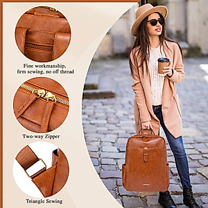 UBAYMAX PU Leather Women Backpack Casual Shoulder Bag Fashion Ladies Daypacks Travel Backpack 14 INCH Laptop Backpack