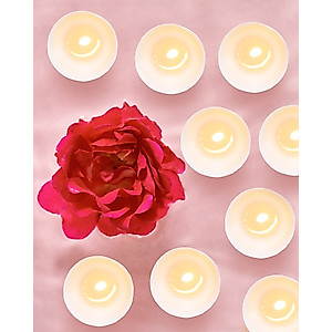 Qunclay 100 Pieces 1.65 Inch Floating Candles Unscented Dripless Tealight Candles Home Decorations Cute Elegant Candle Centerpieces at Wedding for Vases Party Accessories