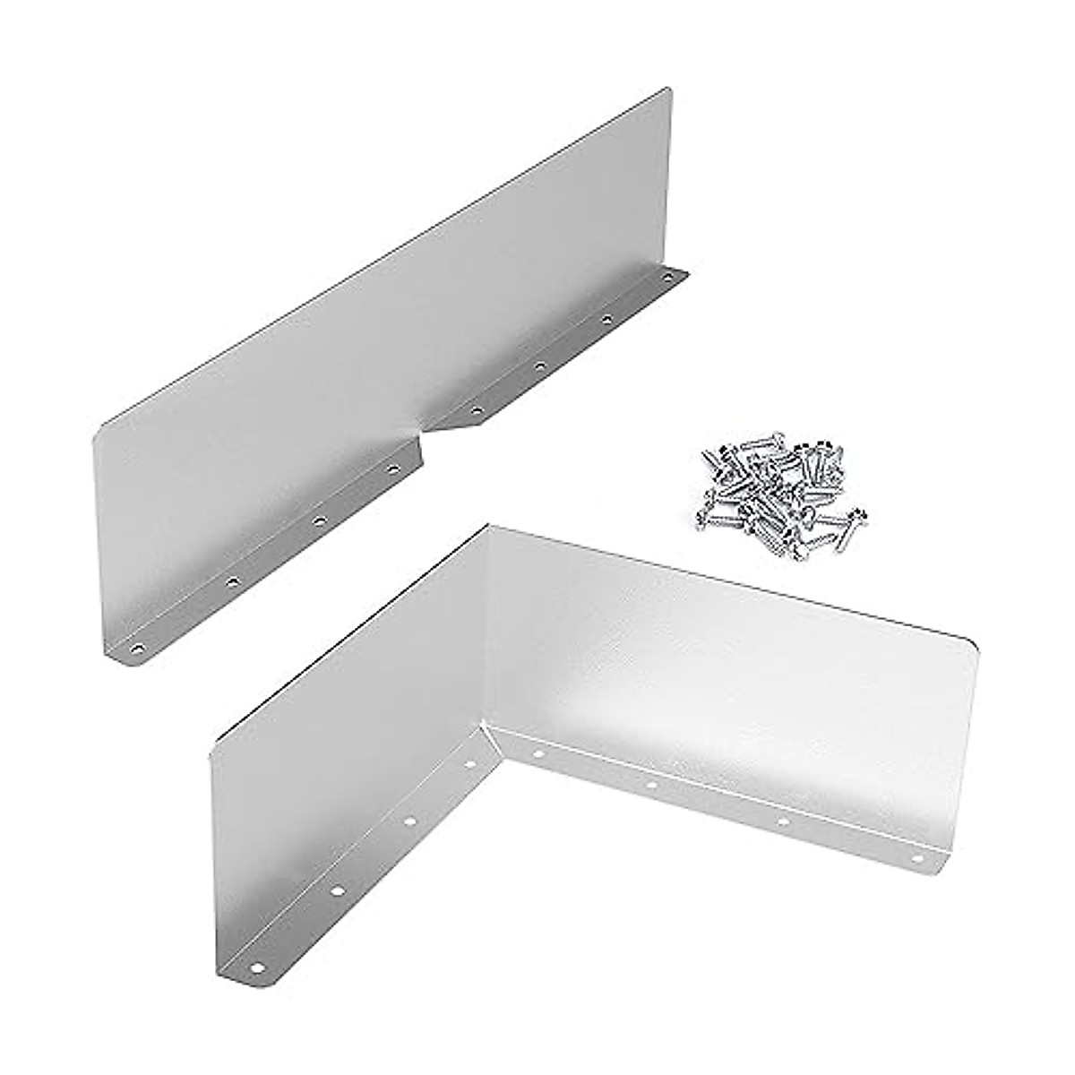 Altsuceser Gutter Valley Splash Guards with Screws, Rain Gutter Valley Roofing Gutter Guards Roof Rain Diverter for House Residential Flat Shingle Roofs Corner 2pcs
