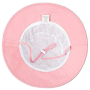 Baby Sun Hat Smile Face Toddler UPF 50+ Sun Protective Bucket hat Nice Beach hat for Baby Girl boy Adjustable Cap Pink