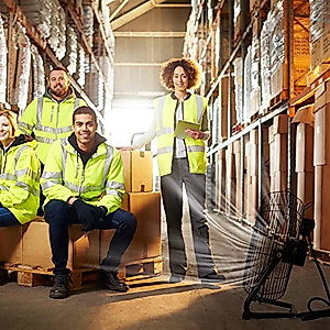 GTOUNACT 12 Inch Floor Fan 3-speed High Velocity 360°Adjustable Tilting Powerful Airflow Heavy Duty,All-Metal Construction, Convenient Carry Handle,Personal Cooling Fan with 3 Speed for Home Office