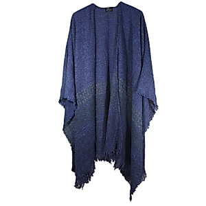 Biddy Murphy Irish 100% Soft Lambswool Pashmina Shawl & Wrap for Women, Mountain Blue