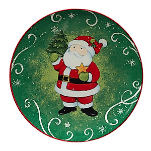 Certified International Holiday Magic Santa 9" Dessert/Salad Plates, Set of 4