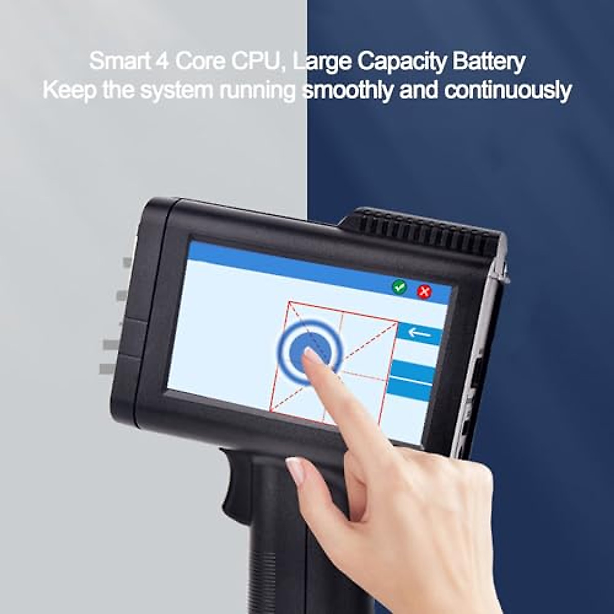 Handheld Inkjet Printer, Portable Inkjet Printer LED HD Screen Type C Charging for Barcode (US Plug 100-240V)