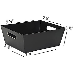 Gift Basket Making Kit, Do It Yourself, DIY Build Your Own Gift Basket, Matching Supplies, Market Tray. Cello Bag, Shredded Crinkle Paper, Ribbon Pull Bow (BLACK AND GOLD, SMALL)