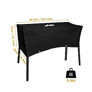 Uniflasy Heavy Duty Patio Cover for Camp Chef 2 Burner Stoves, Fits OSD-60LW, EX-60, CC-60, DL-60, DC-60LW, DH-280, DH-170, SOC-60, UV and Water Resistant Double Stove Cover