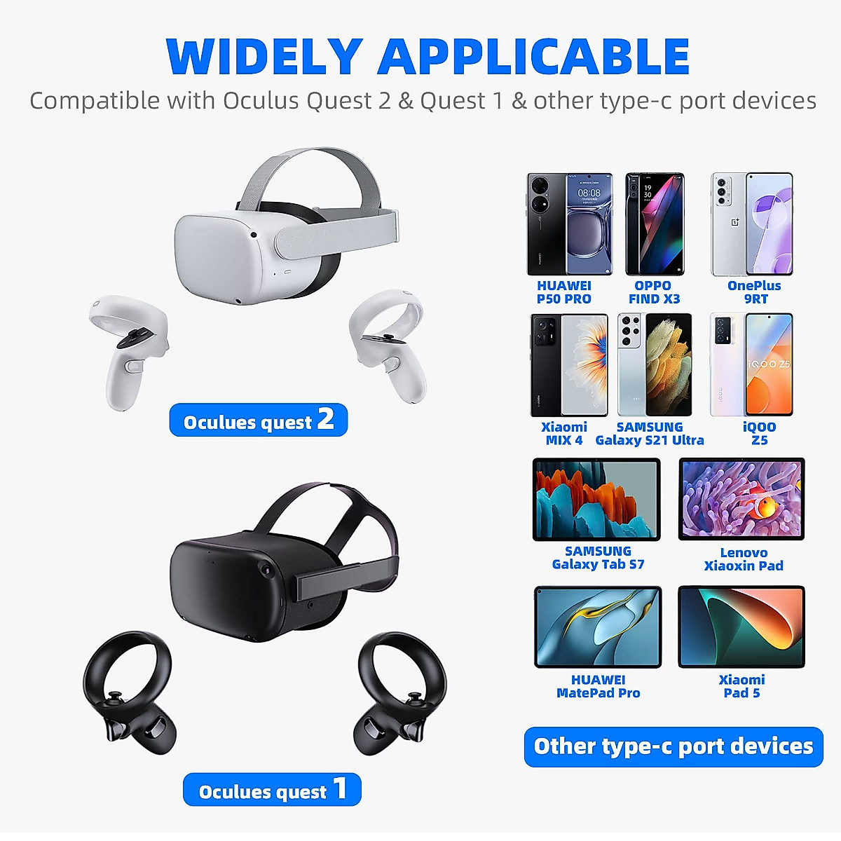 RCGEEK Capsule Power Bank for Oculus Quest 2 Accessories Battery Pack, 3300mAh Small Qculus Quest 2 Battery Pack Portable Charger, Ultra Compact & Lightweight, Extra Play Time