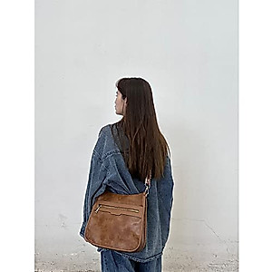 Crossbody Bags for Women Shoulder Hobo Handbags Leopard Guitar Strap Ahdorned Crossbody Bags Neoprene Strap Purse Large