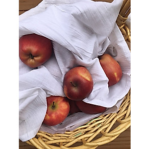 Excellent Deals Flour Sack [White, 24 Pack] 100% Cotton Kitchen Towels, 28"x28" Cloth Napkin, Dish Cloth, Bar Towels, Tea Towels, Bread Wrapper.