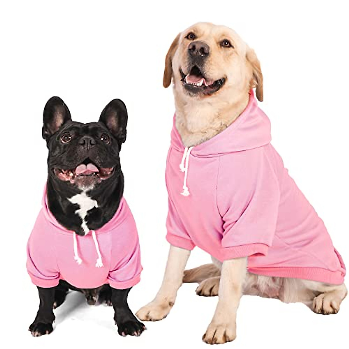 Furryilla Pet Clothes for Dog, Dog Hoodies Sweatshirt with Leash Hole for Medium Large Dogs (Pink Dog Hoodie, XX-Large)