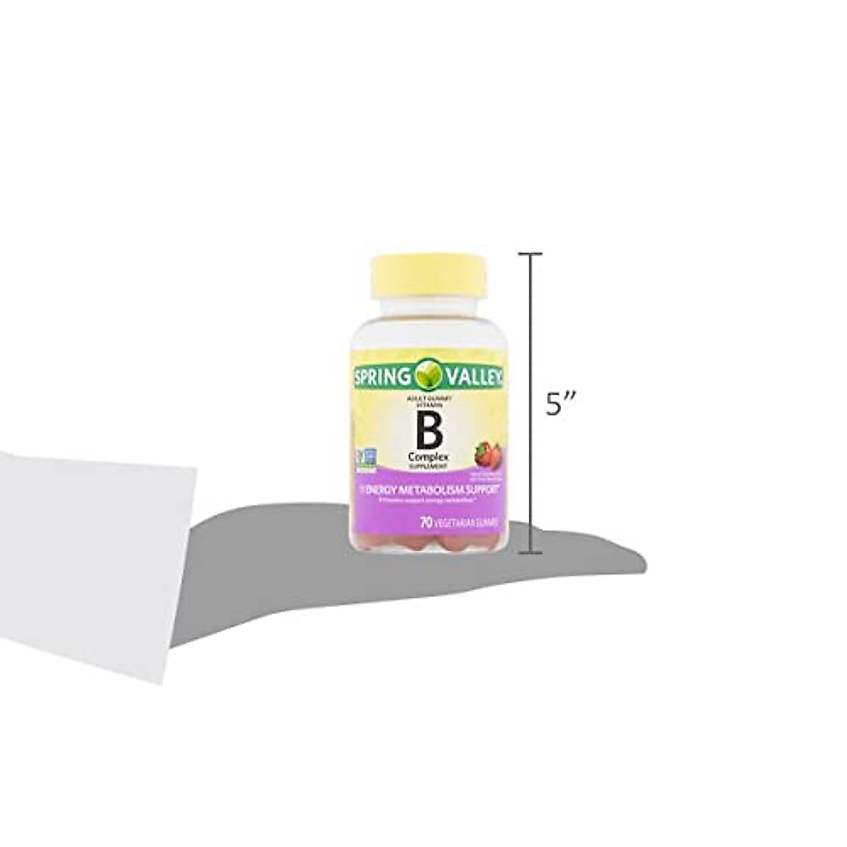 Vitamin B for Adults with Vitamin B6, B12, C, Biotin, Niacin, Folic Acid, Vegan - Vegetarian - Energy, Spring Va, Gummy