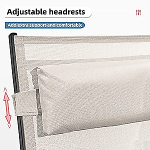 PURPLE LEAF Outdoor Lounge Chair Set Aluminum Patio Chaise Lounger with Side Table and Pillow for Outside Pool Beach Sunbathing Tanning Recliner Beige