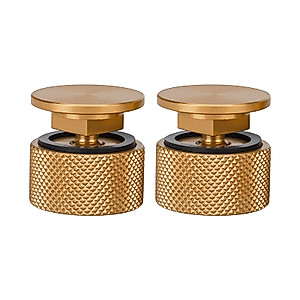 3mirrors Welding Hood (Pipeliner) Helmet Fasteners Gold Headgear Replacement Parts Accessories Screws Flip Hood Aluminum - Anodized w/Silicone Washer 1 Pair