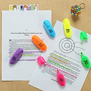 enlegend 12 pieces Assorted Colors Aesthetic Highlighters Chisel Tip Kawaii Stuff Gift Mini Highlighters Pen