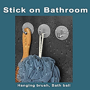 6PCS Self Adhesive Hooks Towel Hooks Sticky Nail-Free Wall Hooks for Hanging Heavy Duty Stainless Steel Holder Waterproof Self Adhesive No Drill Door Hook for Kitchen Bathroom Shower Office Home