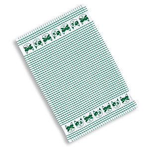 Cackleberry Home Cat Faces Terrycloth Kitchen Towels Windowpane Check Fabric, Set of 4 (Assorted)