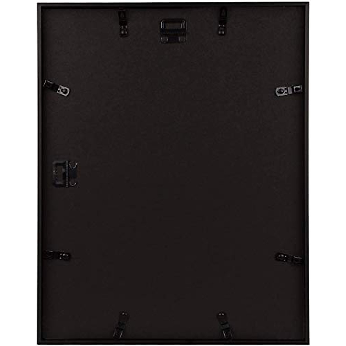 Frametory, 11x14 Aluminum Photo Frame with Ivory Color Mat for 8x10 Picture & Real Glass, Metal Picture Frame Collection (Black, 1-Pack)