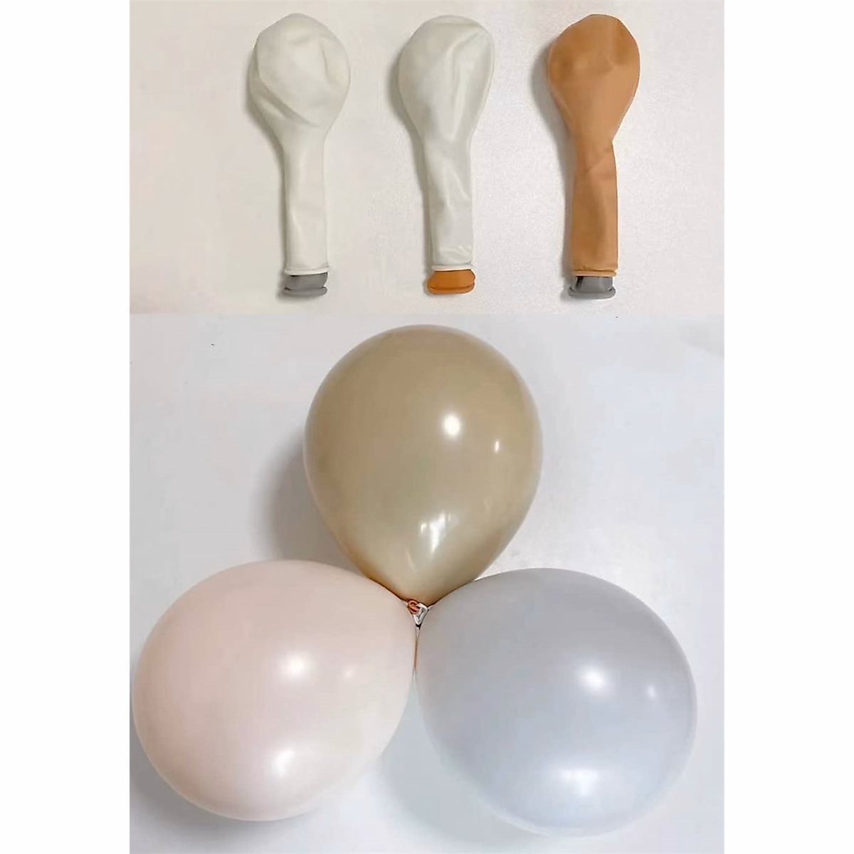 Fonder Mols Nude Balloon Garland Kit, 124pcs Double Stuffed Cream Peach Nude Balloons for For Gender Reveal Party, Birthday Party, Baby Shower, Bridal Shower, Girls' Party Decorations