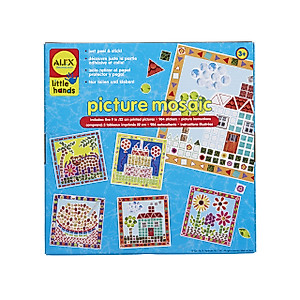 Alex Toys: Little Hands, Picture Mosaic, Kids Toddler Art and Craft Activity, Peel and Stick 5 Mosaics with Colorful Photo Stickers, Easy and Non Messy Fun, For Ages 3 and up