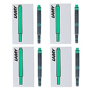 Lamy Fountain Pen Ink Cartridges, Green Ink, Pack of 20 (LT10GR)