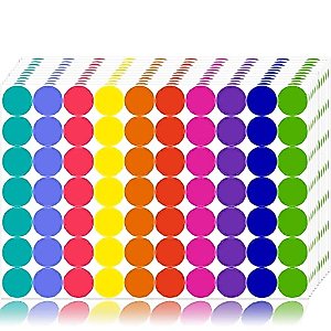 1400 PCS Colored Dot Stickers Round Color Coding Labels Circle Dots Labels Stickers Polka Circle Dot Stickers Label Sticker for Office,Classroom,Papers Etc