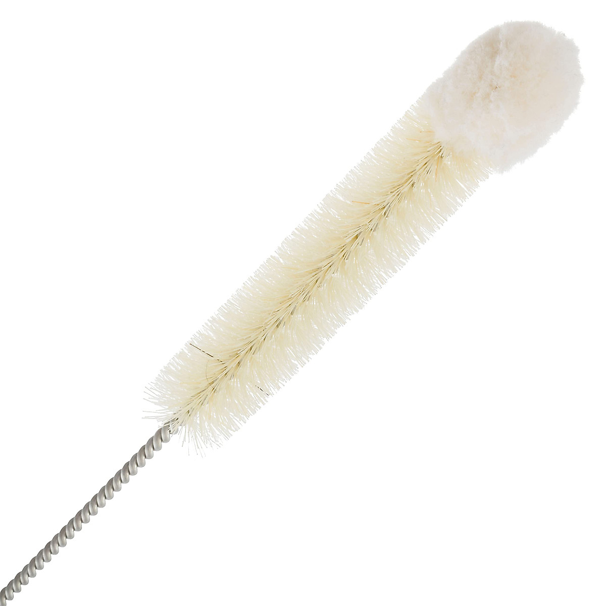 REDECKER Natural Pig Bristle and Wool Glassware Cleaning Brush, 20-1/2-Inches, Extra Long Flexible Wire Handle, Made in Germany