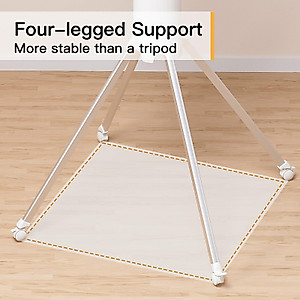 Saclsocs Four-Legged Clothes Drying Rack, Foldable and Portable Drying Rack, Suitable for Indoor, Outdoor, Poolside, Camping, Made of Aluminum Alloy Material, Double-Tier, White