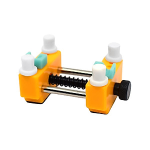 Teak Tuning Fingerboard Complete Builder Vise Tool - for Easy Truck Mounting & Tuning Adjustments - Zen Yellow Colorway