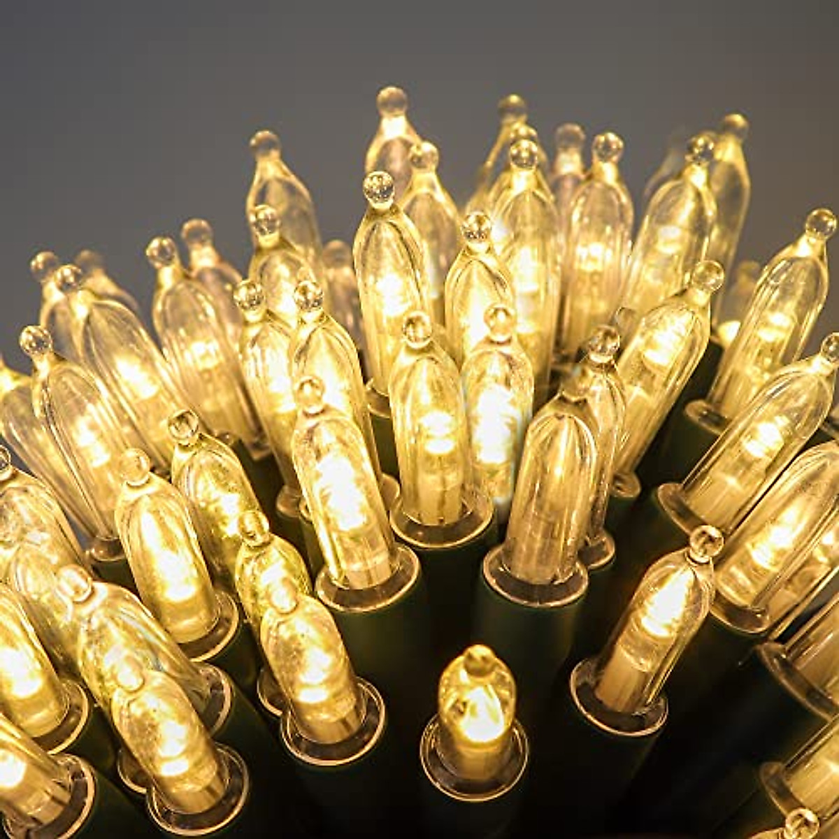 WATERGLIDE 50 LED Outdoor Christmas Lights, 16 FT Battery Operated Mini String Lights with 8 Modes & Timer, Xmas Tree Lights Waterproof for Patio Garden Party Wedding Holiday Decor, Warm White