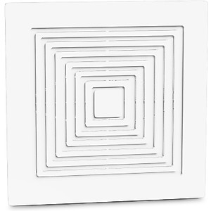 Replacement 97011723 Grille For Broan-Nutone Compatible Models 663, 670, 671, 675, 688, 689 Ventilation Fans - Plastic White Cover with Spring, Replaces OEM # S97011723, or 97011723, or BP46