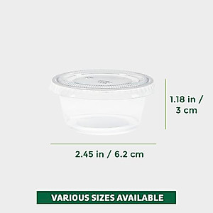 Freshware Portion Cups 100, 2 oz-200 Sets, Clear