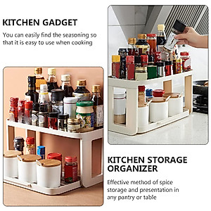 Hemoton Pull Out Shelf Jar Rack Bottle Stand Bathroom countertop Organizer Valet Tray Rack Organizer Storage Shelf Organizer Tray Jewelry Organizer Stand Metal White Make up Corner Frame