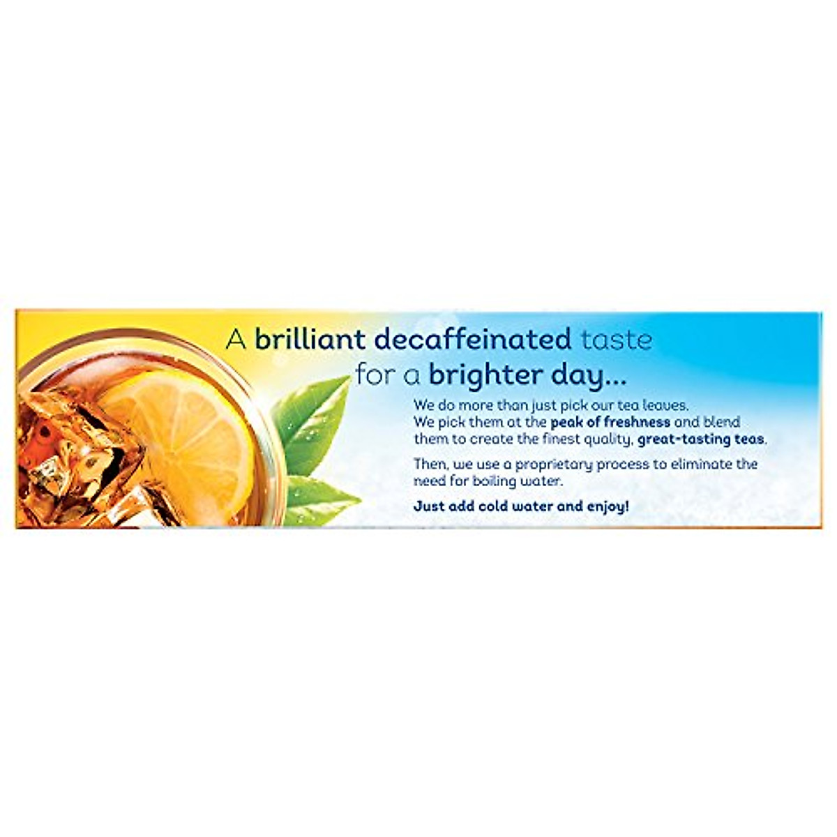 Lipton Cold 6 Piece Brew Family Black Iced Tea Unsweetened Decaffeinated Tea Bags
