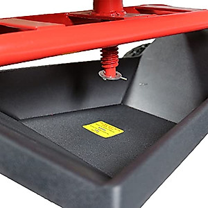 Sunnydaze Rolling Garden Cart Scooter with Wheels and Tool Tray, 360 Swivel Seat, Red