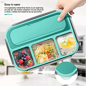 DZHJKIO Bento Box Lunch Box ,Lunch Containers for Adults/Kids/Toddler,1300ML-4 Compartment
