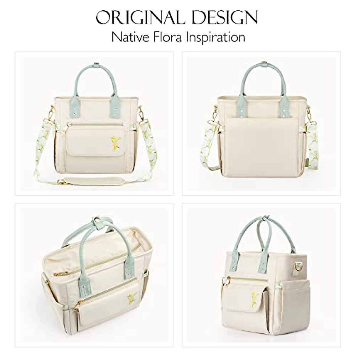 GLORIEROO Deluxe Lunch Bag Women - Leakproof Insulated Lunch Box for Women Gifts for Christmas Unique Gifts for Women Wetproof Lunch Tote Bag with Removable Strap for Work/Picnic